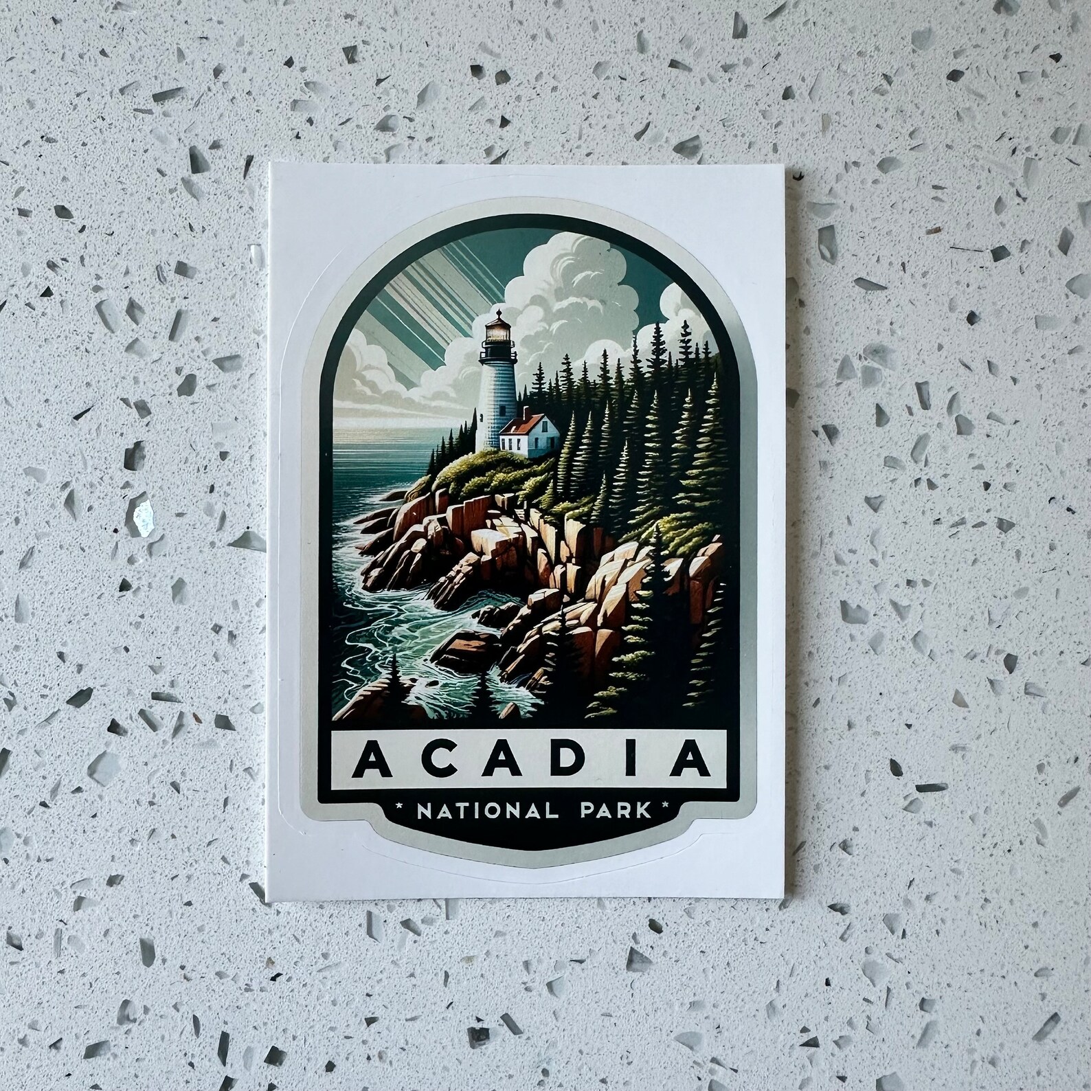 Acadia National Park Sticker Laptop Sticker Custom Water Bottle Sticker ...