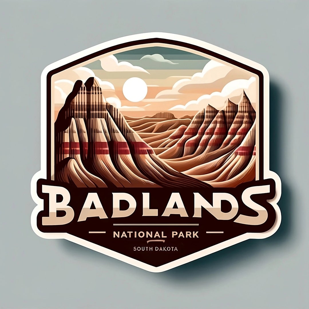 Badlands National Park South Dakota Sticker National Park Stickers for ...