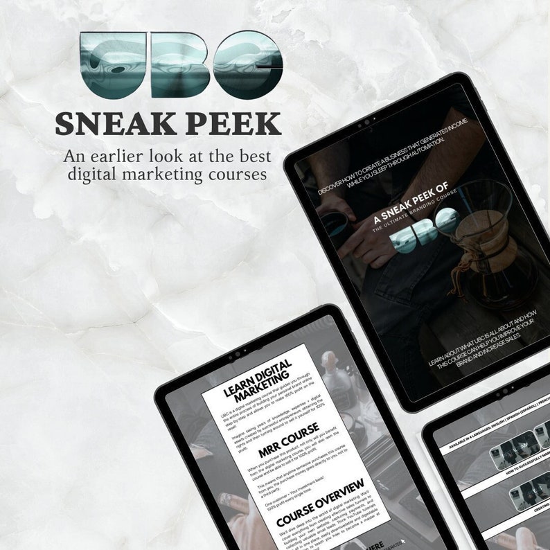 UBC Sneak Peek new Edition for Men Lead Magnet Freebie With Master ...