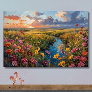 Great Plains Landscape Canvas Art Print, Kansas Wall Decor, Minnesota ...