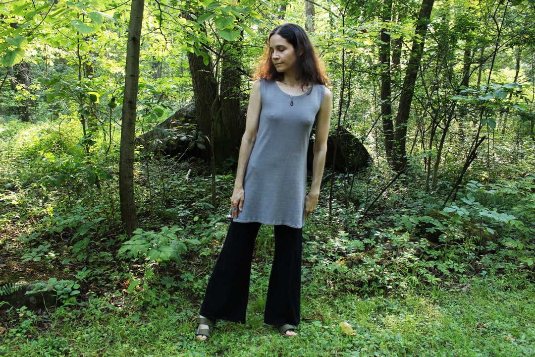 Organic Hemp Clothing - Simple Sleeveless Tunic With Side Slits - 100% ...