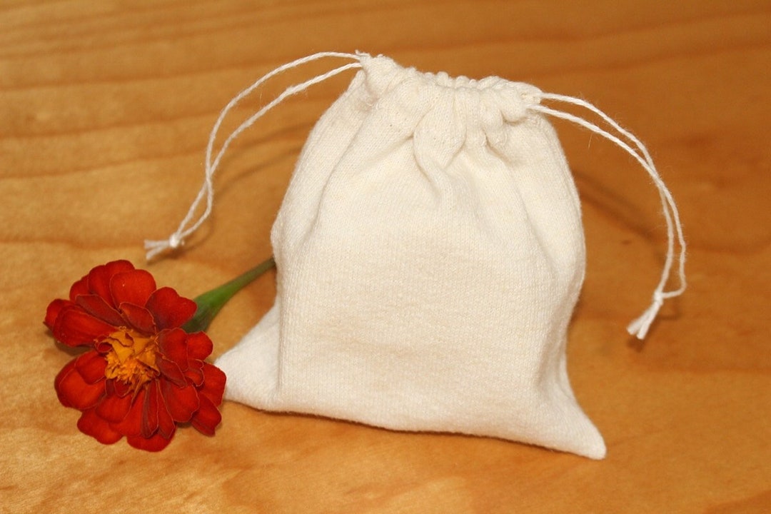 Small Drawstring Gift / Storage Bag Eco Friendly 100% Hemp and Organic ...