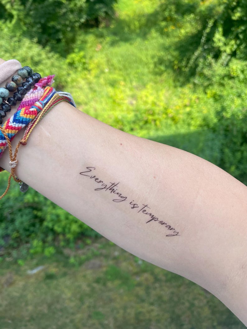 Temporary Tattoos Words of Wisdom and Motivational pack of 10 - Etsy