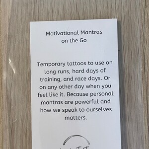 Temporary Tattoos Running Motivational and Inspiring pack of 10 - Etsy