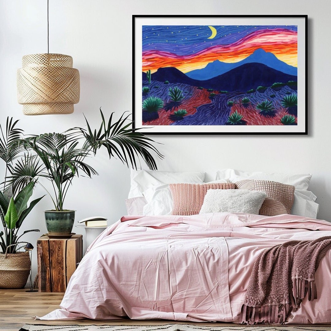 Colorful Sunset Fine Art Print I Desert Landscape Art Print I Joshua ...
