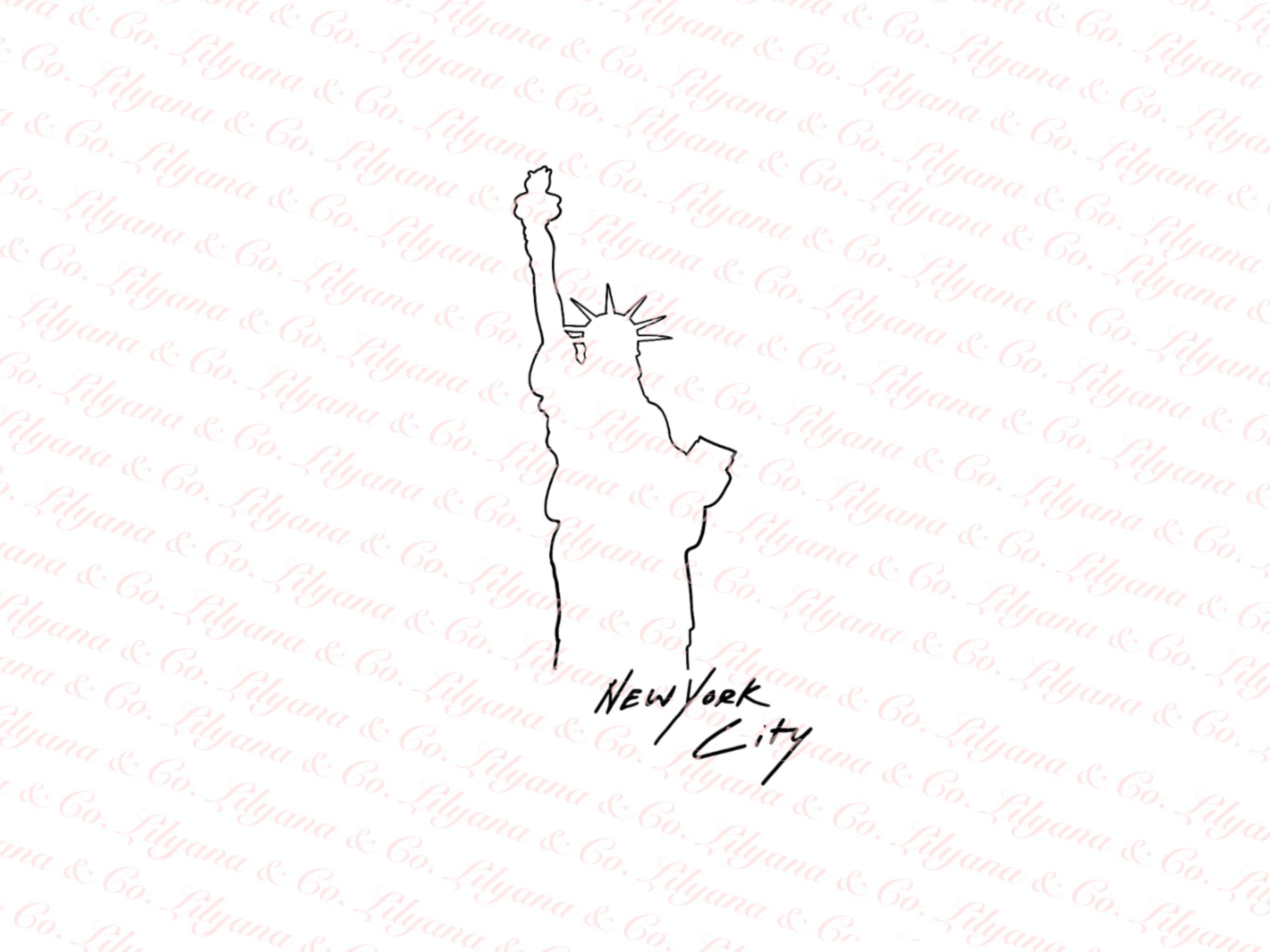 New York City, NYC Statue of Liberty, PNG, PDF, Digital Download, Image ...