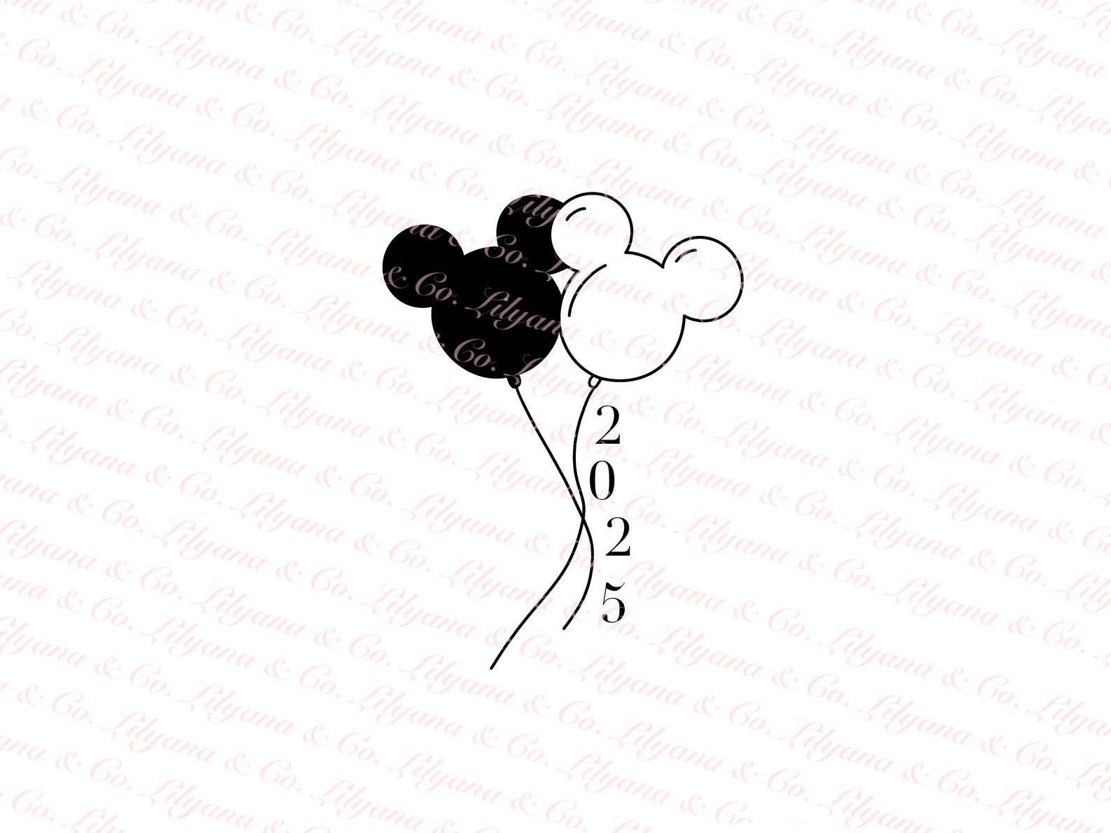 2025 Disney Balloons - Mickey Ear Balloons, PNG, PDF, Digital Download ...