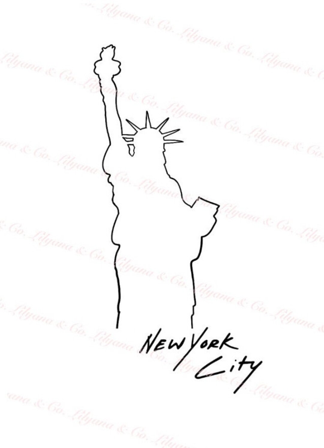 New York City, NYC Statue of Liberty, PNG, PDF, Digital Download, Image ...