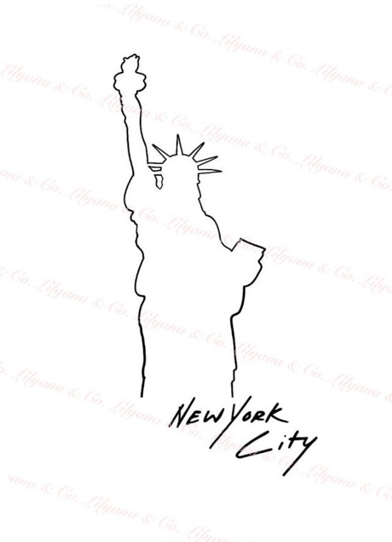 New York City, NYC Statue of Liberty, PNG, PDF, Digital Download, Image ...