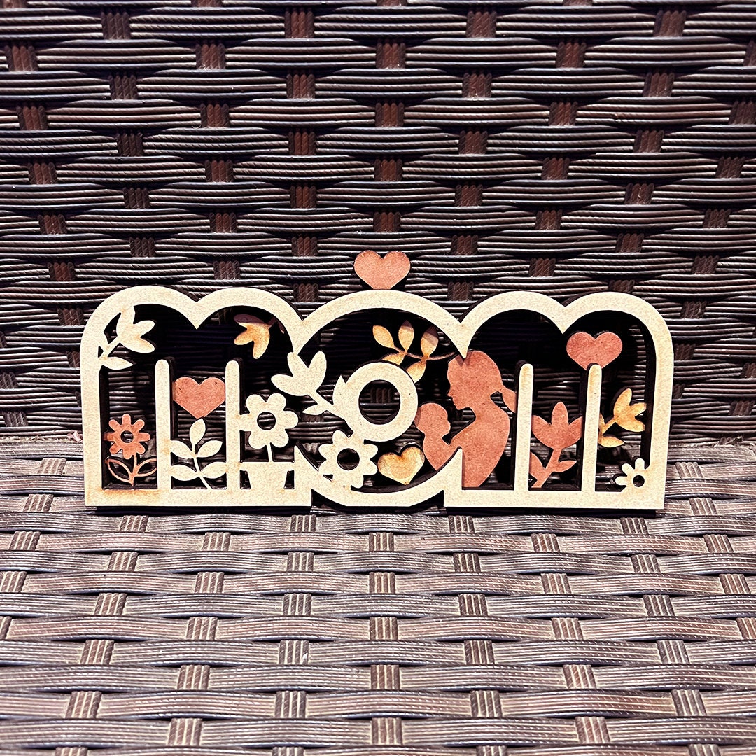 MOM Laser File Mother's Day Laser Cut Files. Svg, Pdf, Ia, Cdr, Dxf ...