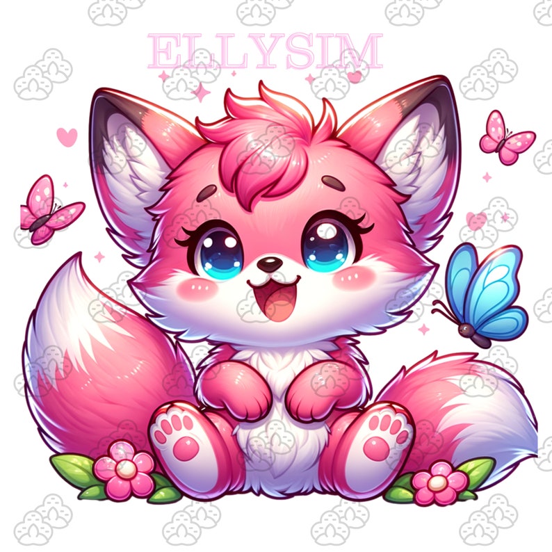 Bundle of 5 Cute Baby Fox Clipart PNG . Kids Sublimation Designs. for T ...