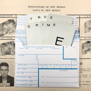 True Crime Junk Journal Ephemera-vintage Game Cards Spelling Out the ...