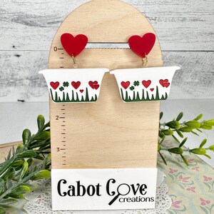 Lucky in Love Pyrex Inspired Casserole Dish Acrylic Earrings With Red ...