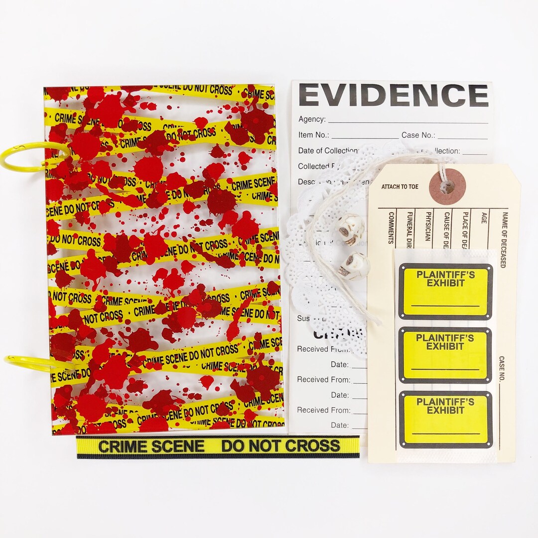 True Crime Junk Journal Acrylic Album Cover Kit-crime Scene Tape, Paper ...