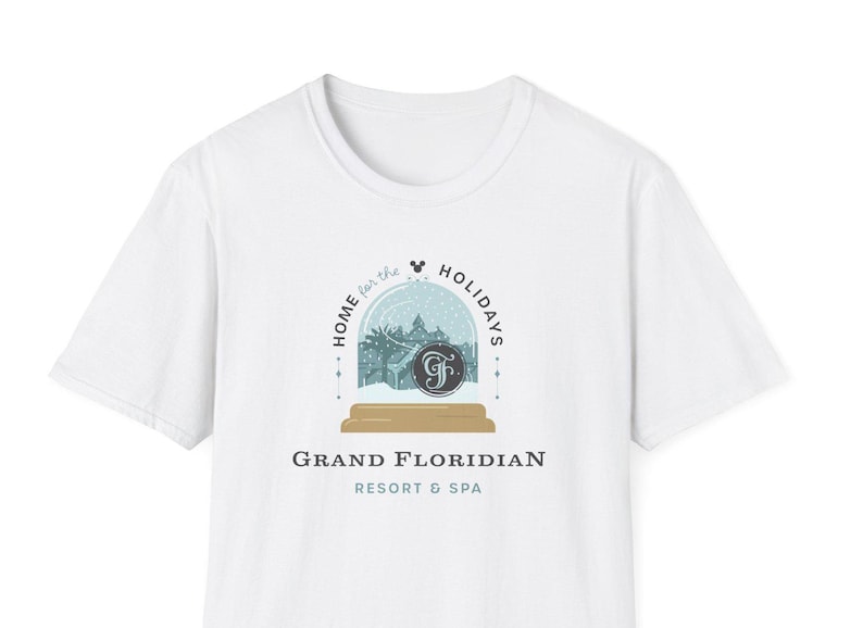 Grand Floridian Snowglobe Collection Holiday Unisex T-shirt, Resort ...