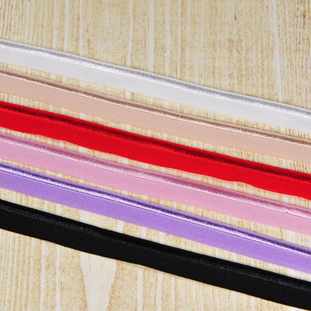 Skinny 3/8" or 10mm Piping Satin Edge Elastic - 5 Yards - Choose Color ...
