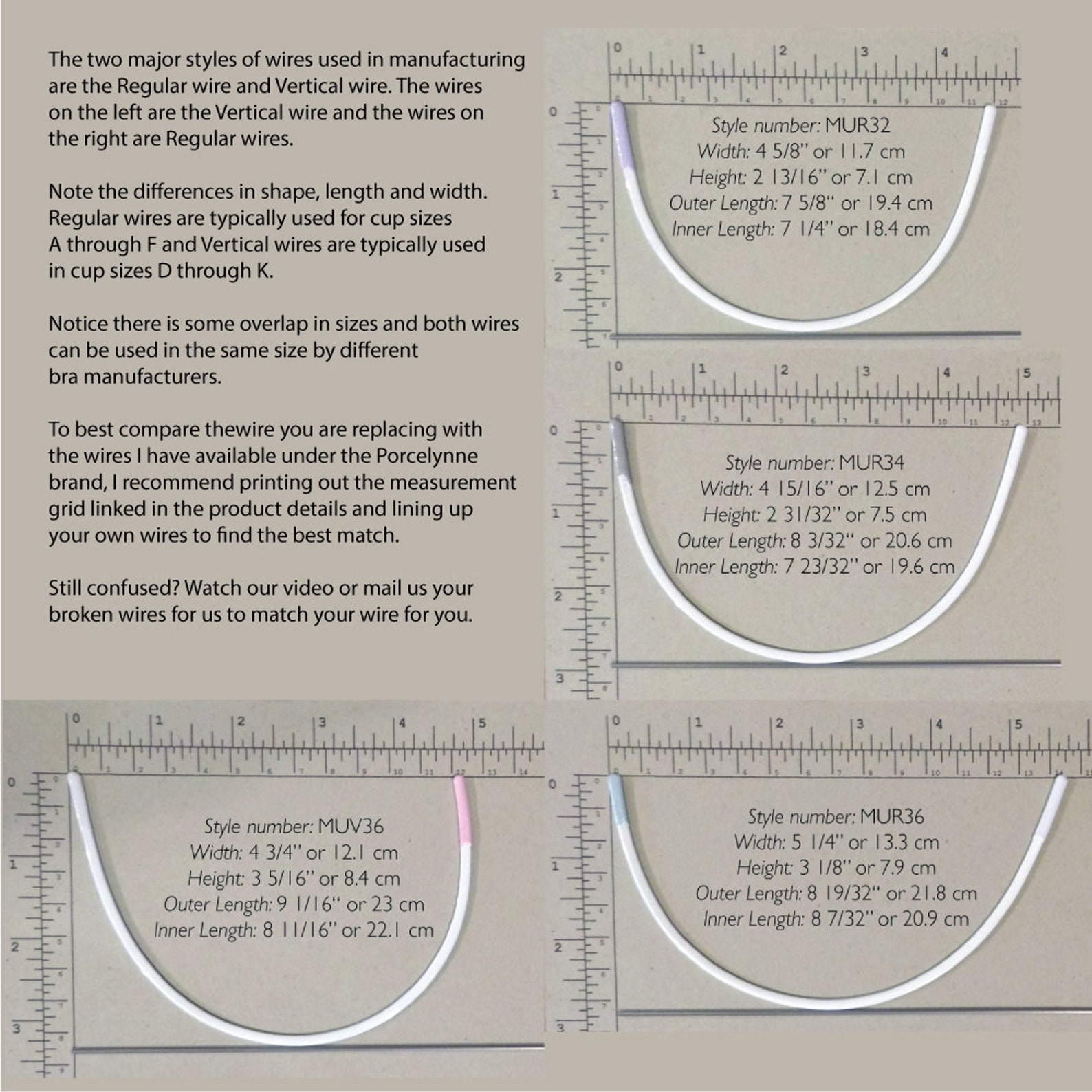 Bra Making Replacement Wire Regular Underwire - Heavy Gauge - See ...