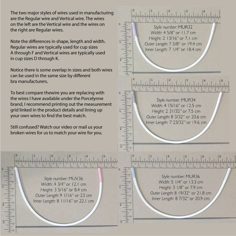 Bra Making Replacement Wire Regular Underwire - Heavy Gauge - See ...