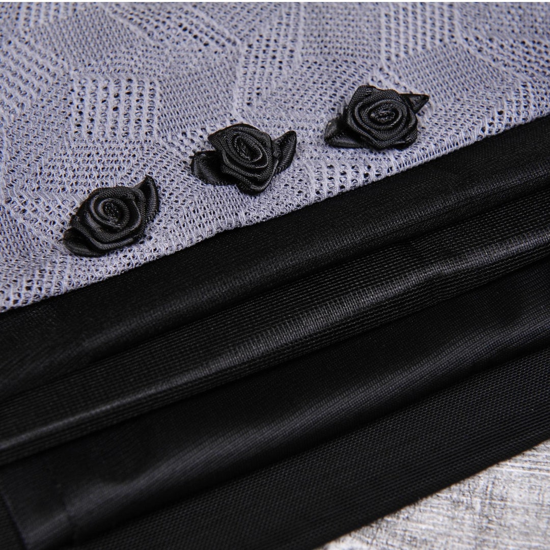 Gray and Black Bra Making Fabric and Geometric 12" Lace Kit - Etsy