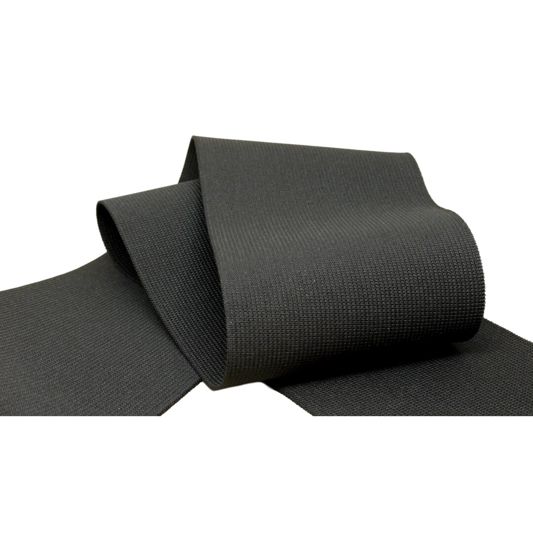 Extra Wide Black Specialty Elastic - 4" Wide - 1 Yard - for Waistbands ...