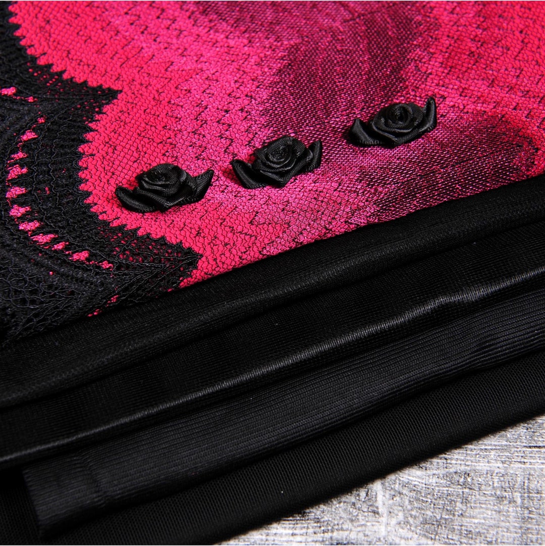 Pink and Black Bra Making Fabric and 8.5" Lace Kit - Etsy
