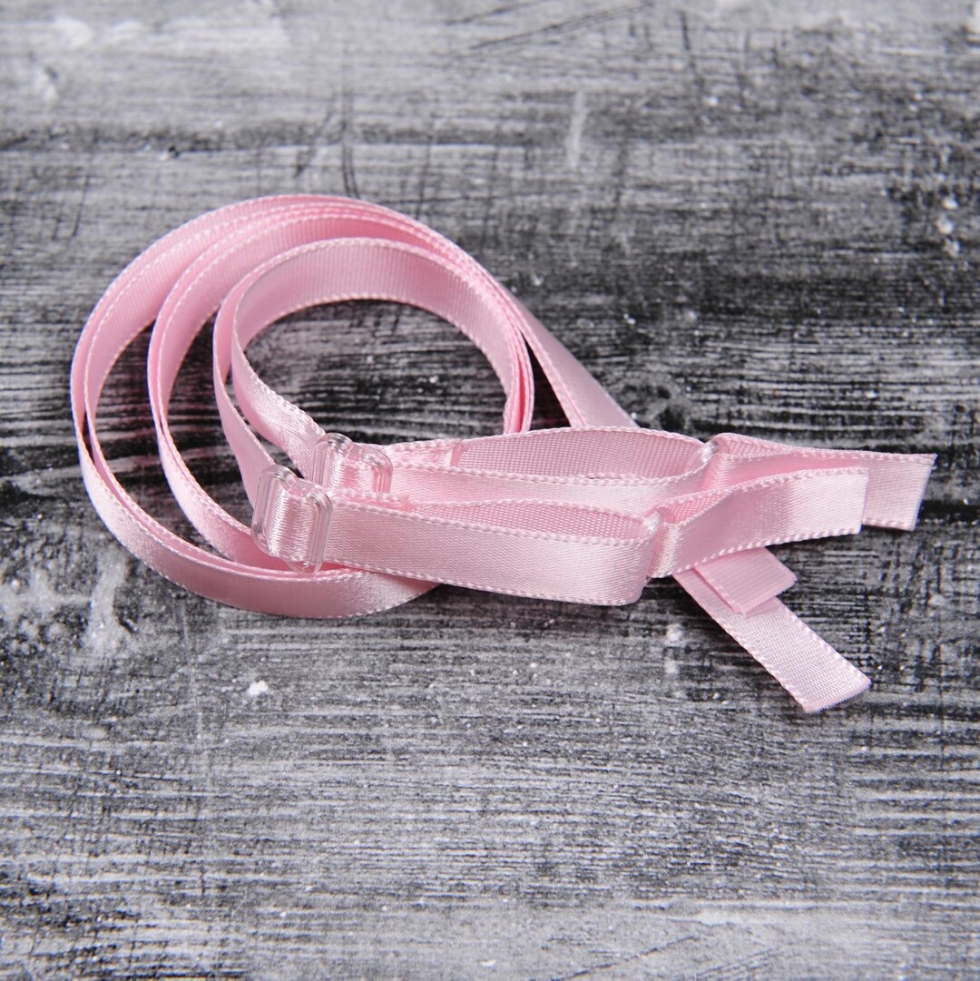 Light Pink Satin Ribbon Bra Straps 3/8 or 10mm Wide Bra Making Lingerie ...