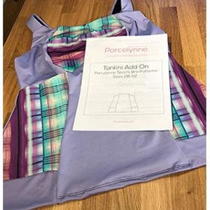 Emma Tank Tankini Add-on Pattern for the Christina, Laurel and Jackie Sports Bra by Porcelynne ...