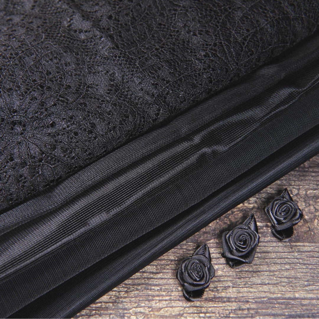 Black Bra Making Fabric and Starburst 9.5" Lace Kit - Etsy