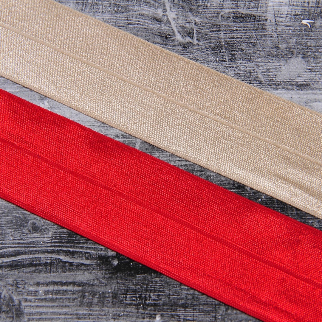 Wide Fold Over Elastic - 1 5/8" or 40mm - 3 Yards - Choose From Red or ...