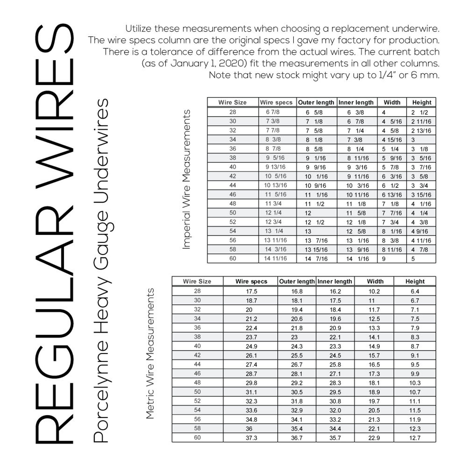 Bra Making Replacement Wire Regular Underwire - Heavy Gauge - See ...