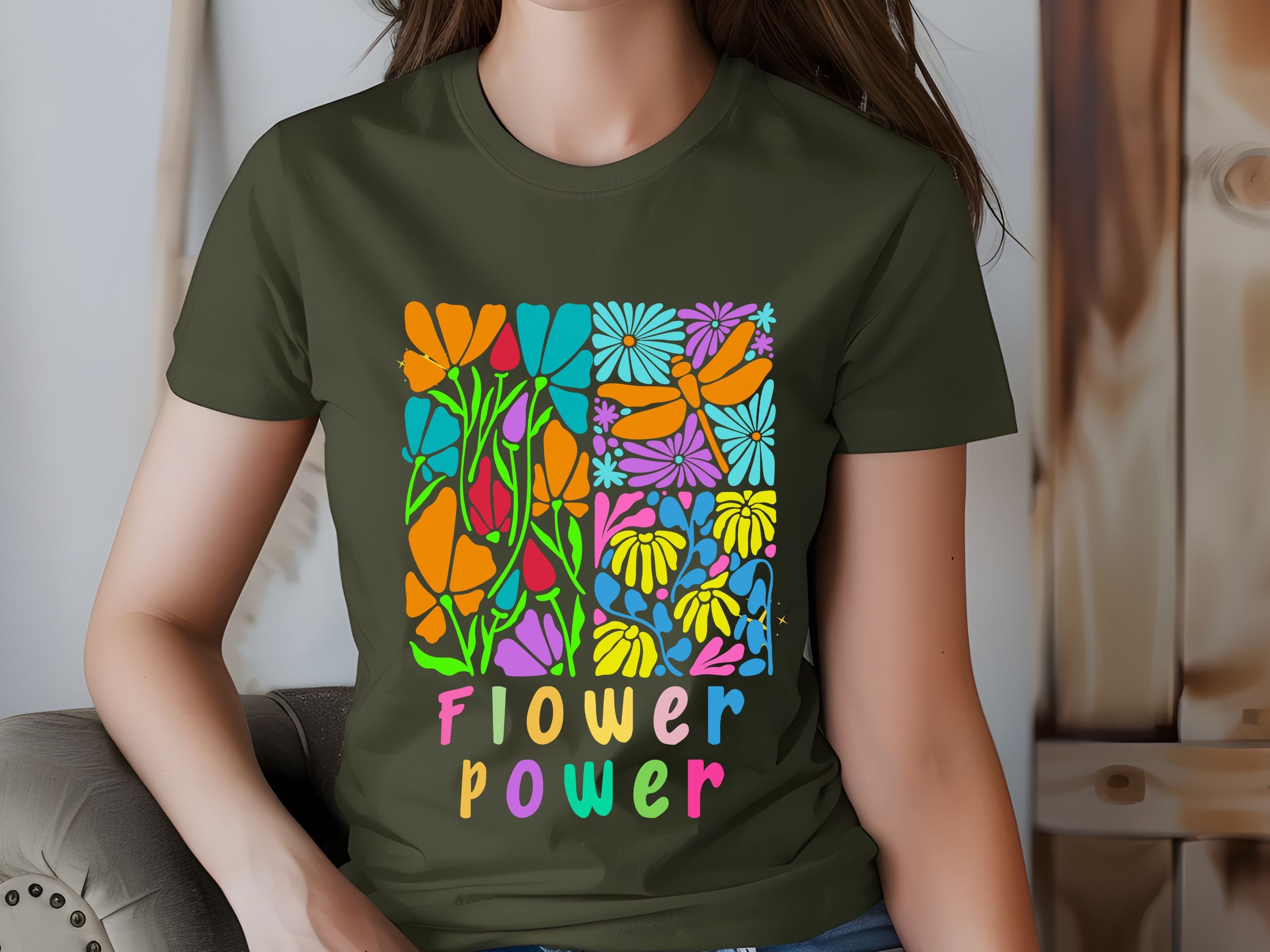 Flower Power T-shirt Boho Wildflowers Botanical Floral Shirt Hippie ...