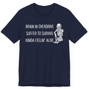Overthinking Skeleton Tshirt Brain in Overdrive T-shirt Hyperactive ...