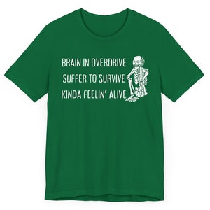 Overthinking Skeleton Tshirt Brain in Overdrive T-shirt Hyperactive ...