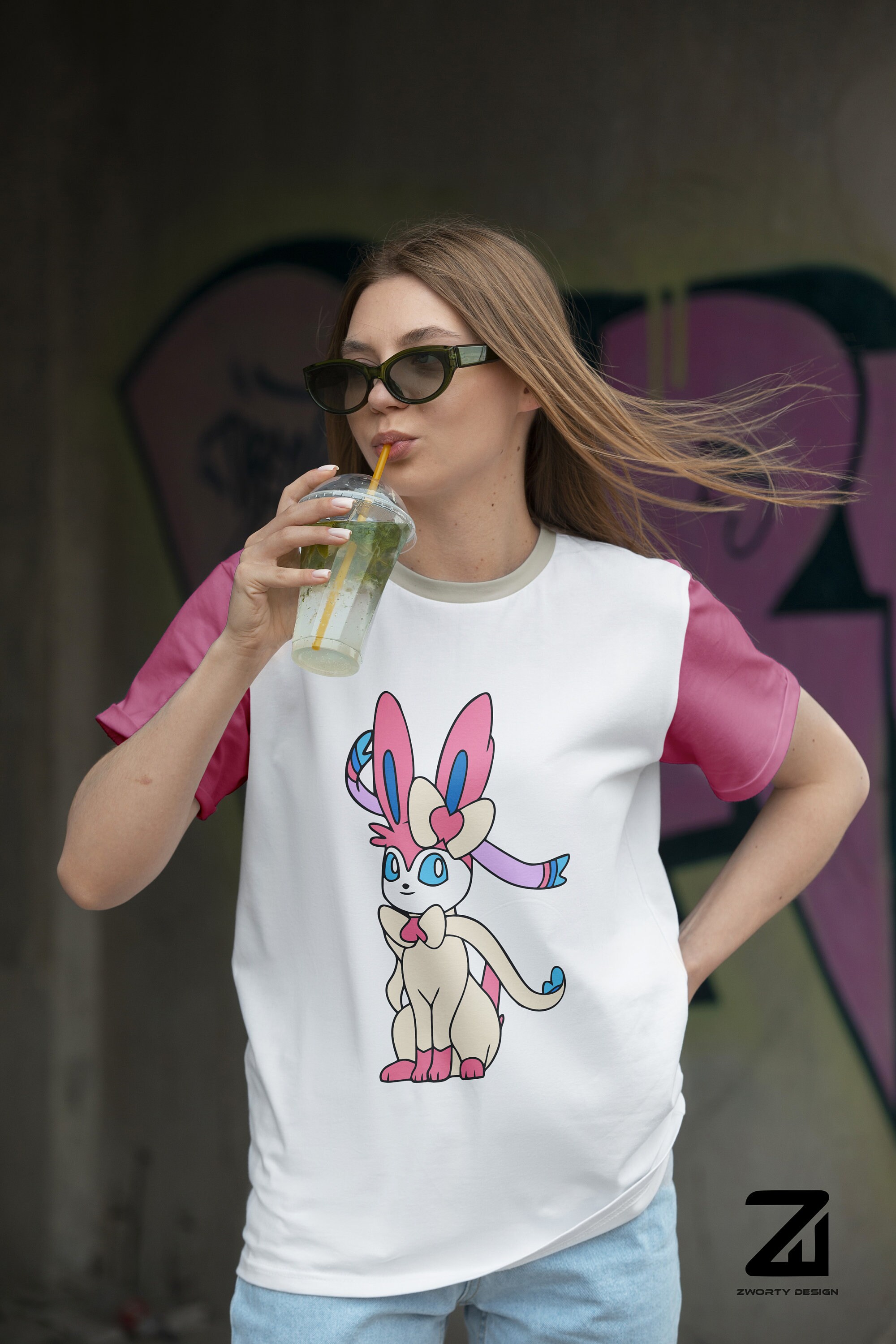 Sylveon Pokemon Rabbit Print SVG PNG Print Decal High Quality Digital ...