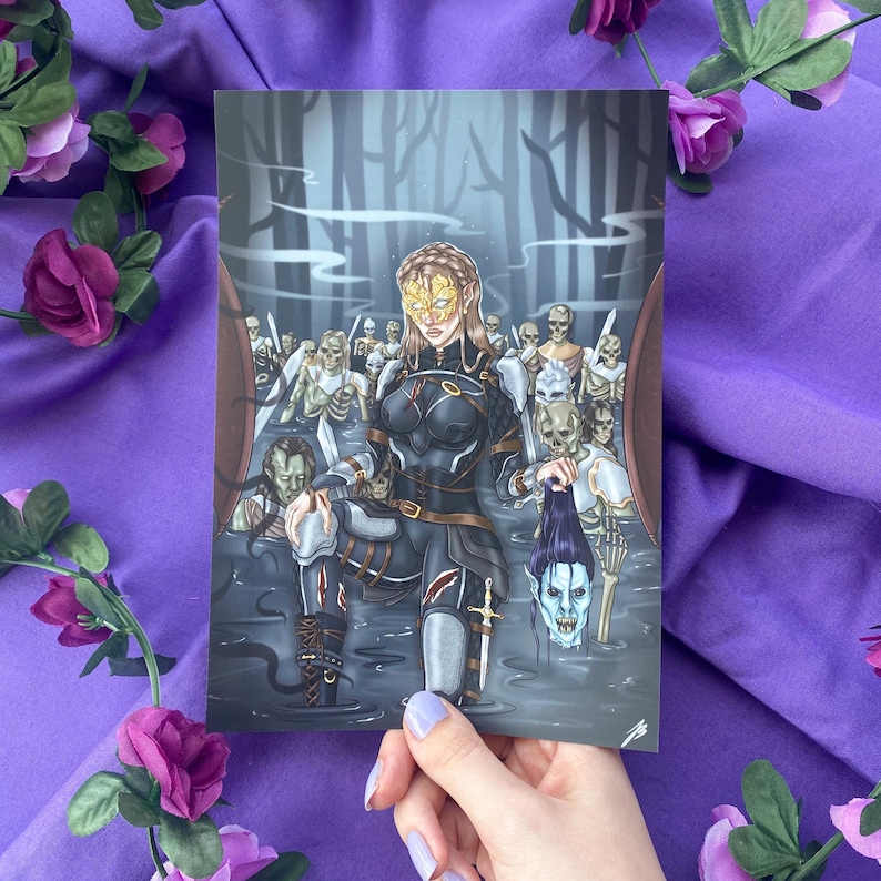 Art Print Inspired by Nesta Archeron, Queen of Queens, Lady Death ...