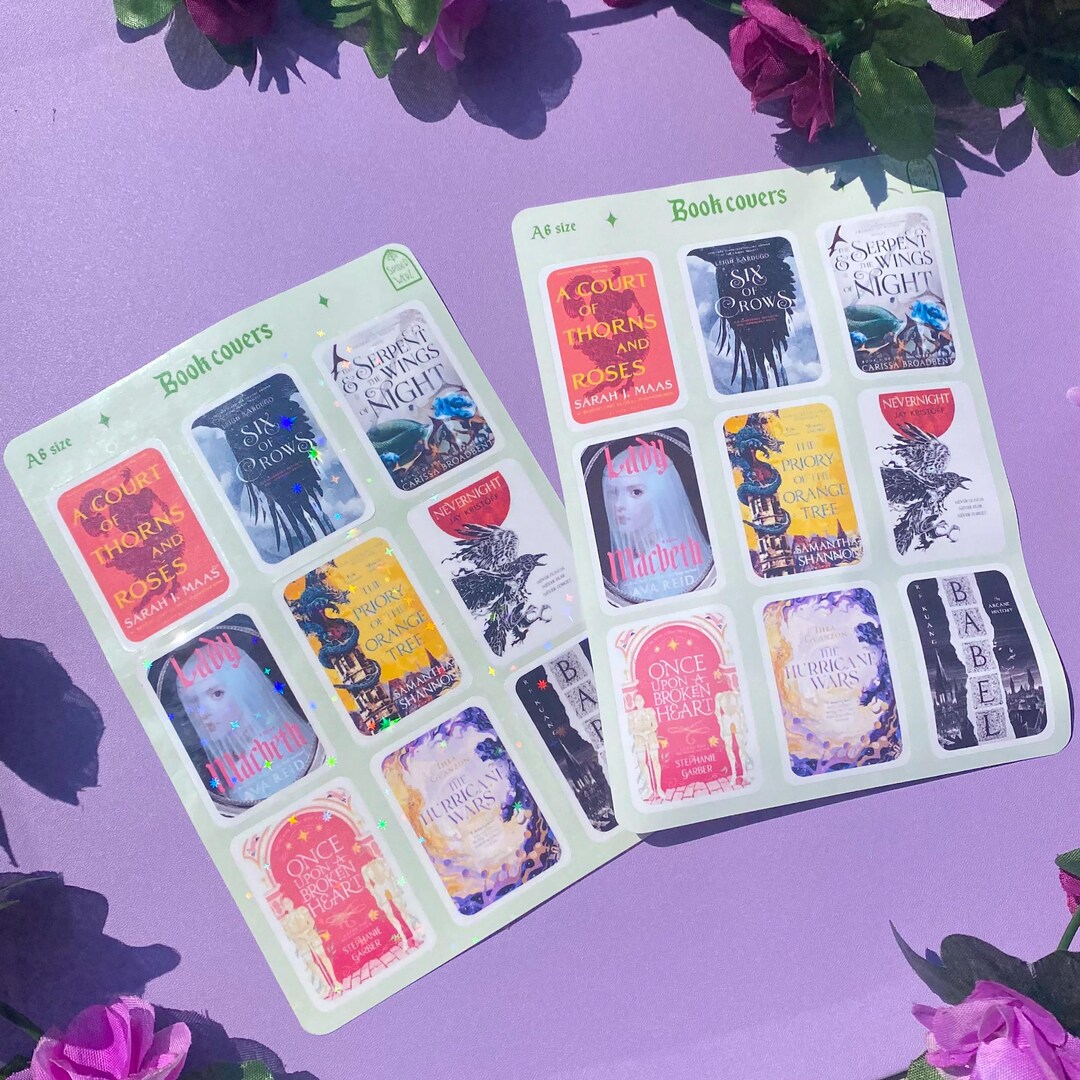 Personalized Book Cover Sticker Sheet A6 | Custom Stickers for Book ...