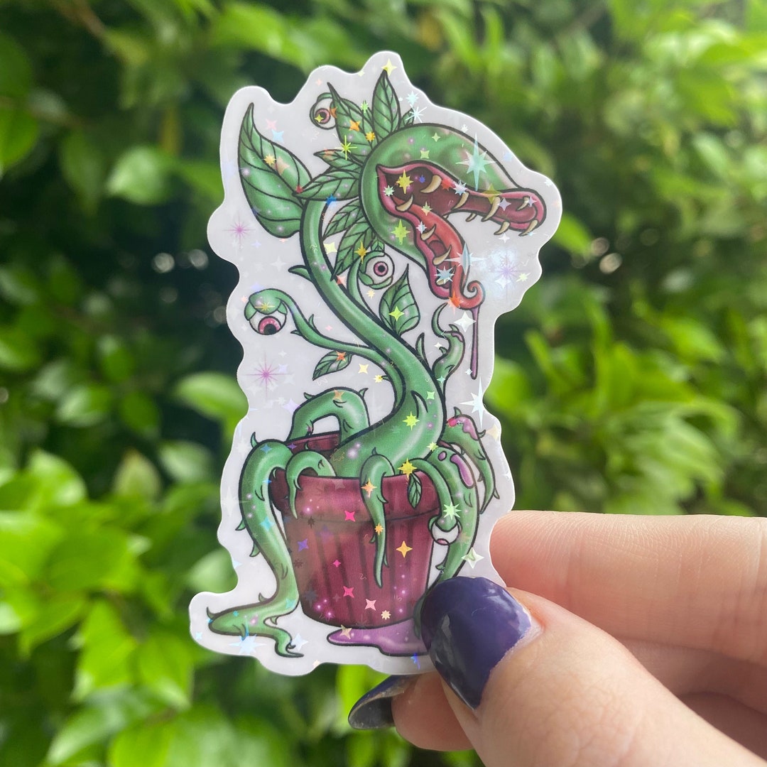 Holographic Vinyl Sticker Venus Flytrap, Carnivorous Plant, Dionaea ...