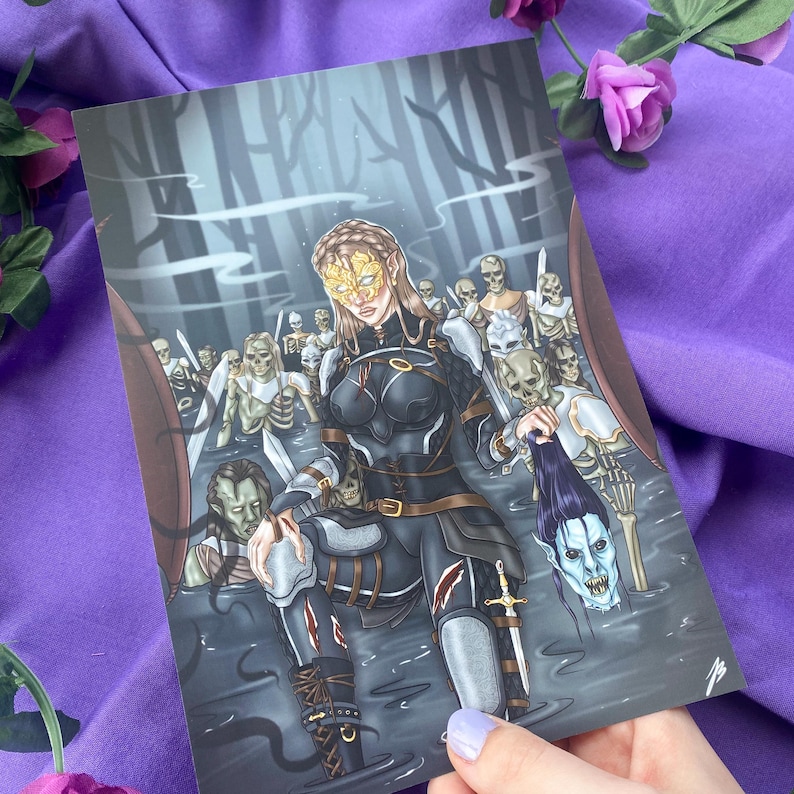 Art Print Inspired by Nesta Archeron, Queen of Queens, Lady Death ...