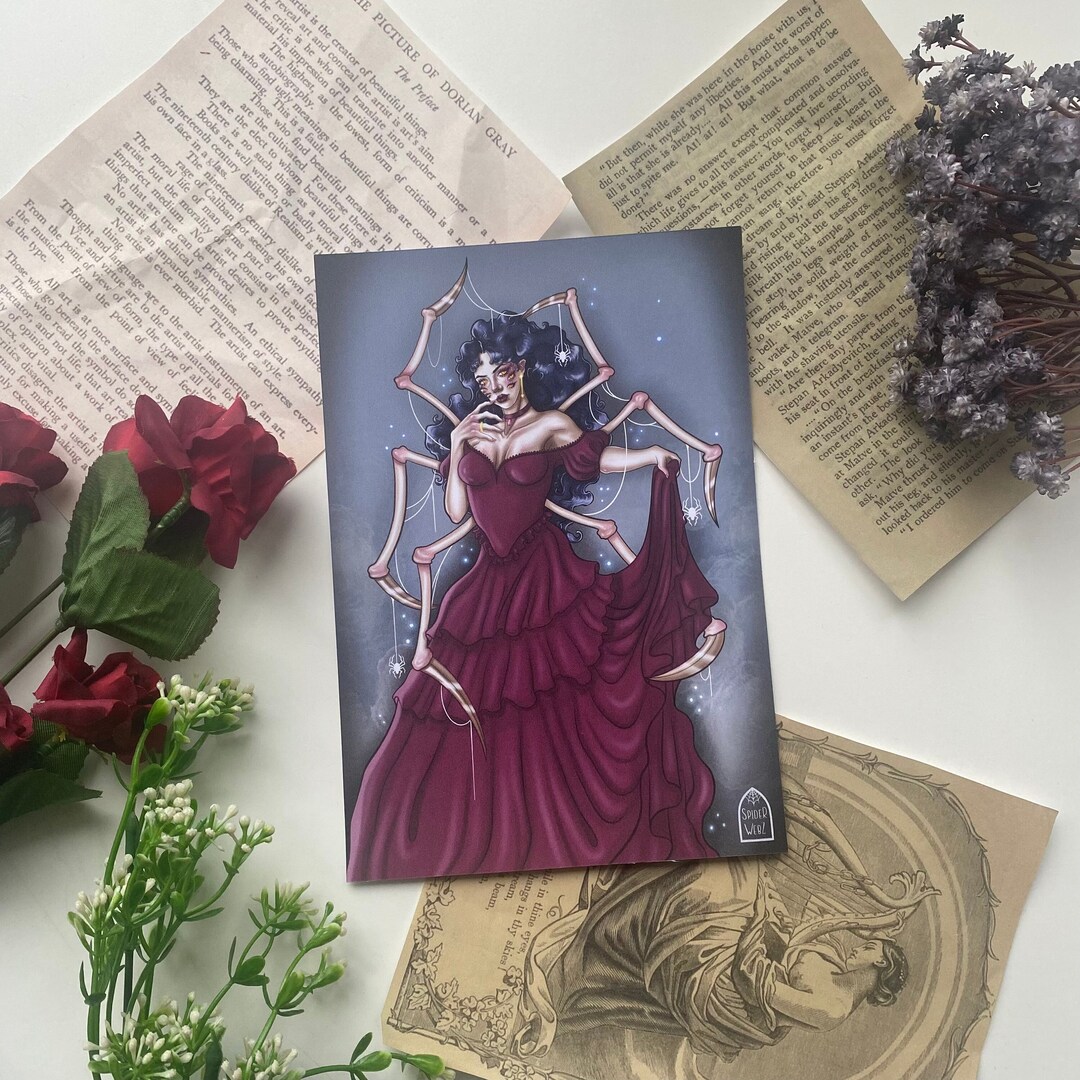 Art Print spider Arms Gothic Woman With Spiders Gothic Fantasy ...