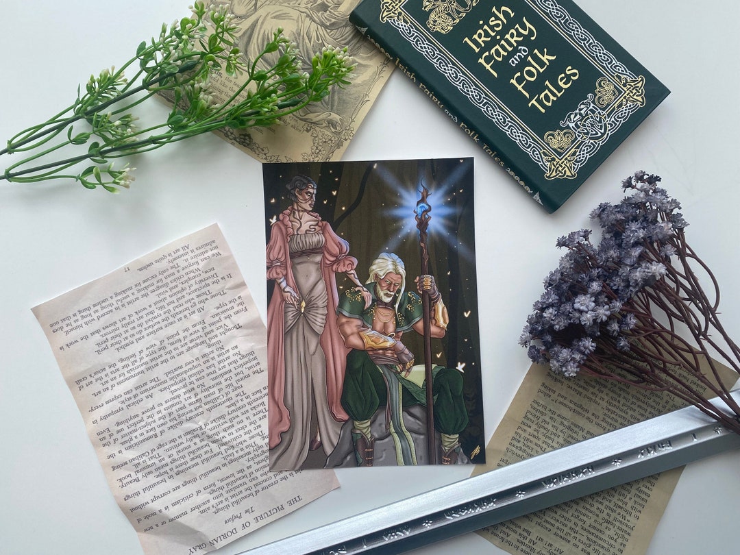 Art Print the Seer and the Wizard Fantasy Illustration A5 - Etsy