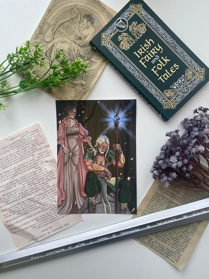 Art Print the Seer and the Wizard Fantasy Illustration A5 - Etsy