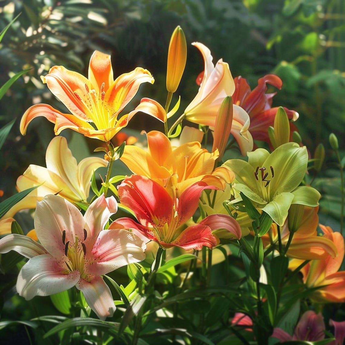 Oohs & Aahs Colorful Mixed Lily Flowers 10 Bulbs-easy to Grow Colorful ...