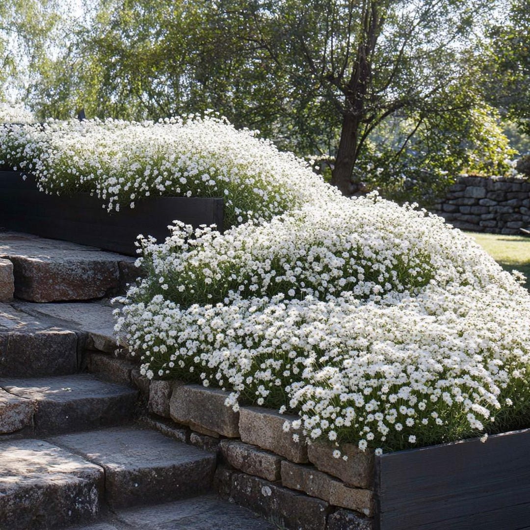 Snowy White Baby’s Breath Gypsophila Flower- 6, 12, or 24 Bulbs-perfect ...