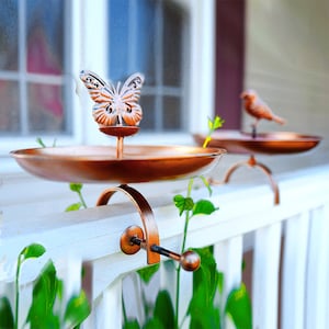 Bird Bath & Butterfly Oasis Pollinator Fountain-stake or Railing Mount ...