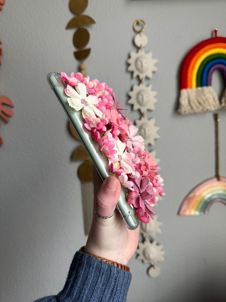 Pink and White Botanical 3D Silk Flower Kindle Case Kindle Signature ...