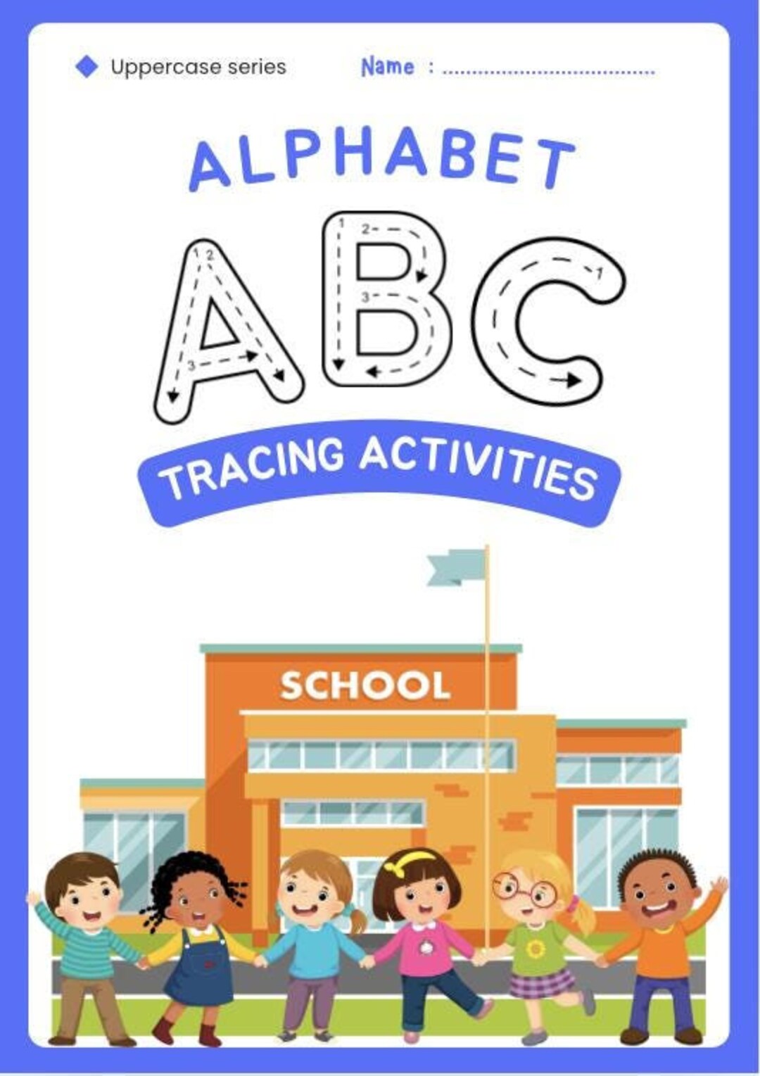 Tracing Alphabet Book Uppercase Series - Etsy
