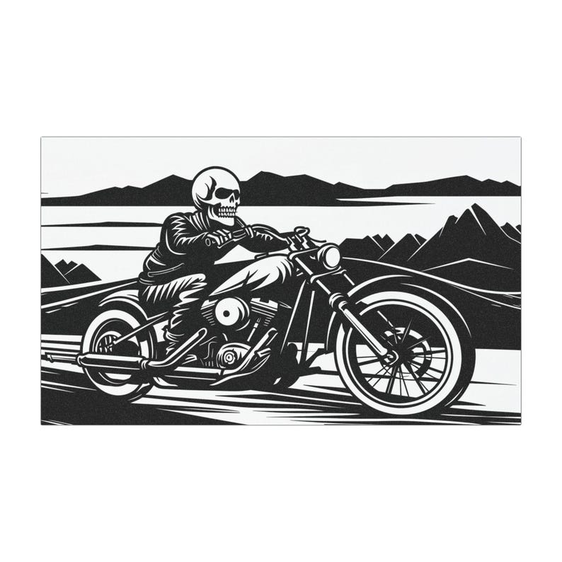 Ride to the Bone Car Magnet Biker Skull Art Motorcycle Accessories ...