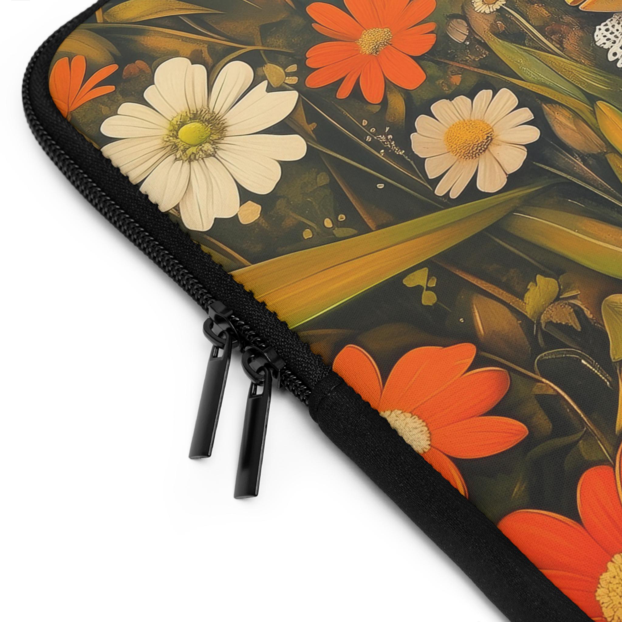 Regal Frog in Bloom Case - Floral Frog Laptop Sleeve, Boho Chic Case ...