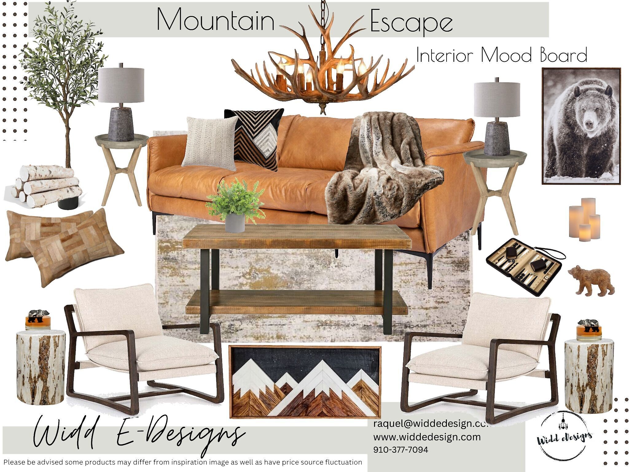 Mountain Escape Design Mood Board - Etsy