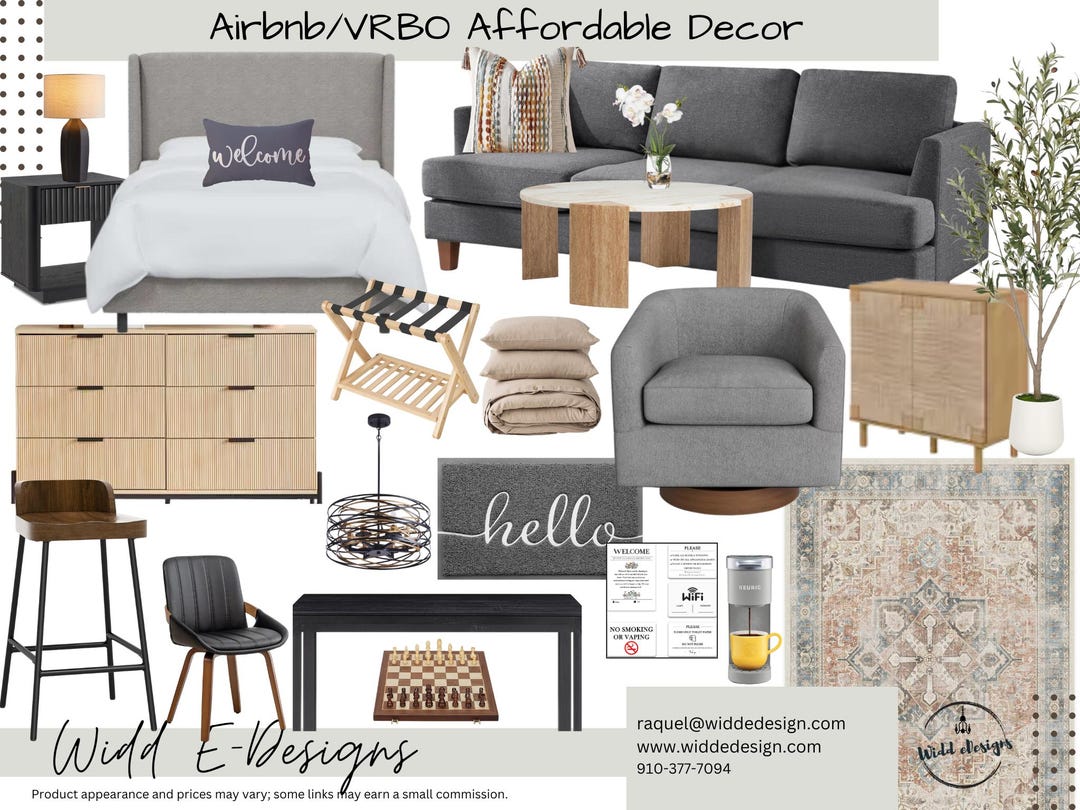 Airbnb/vrbo Interior Design Essentials Board #2 - Etsy